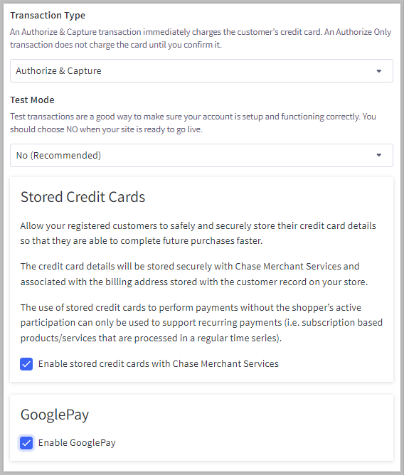 Connecting with Chase Merchant Services